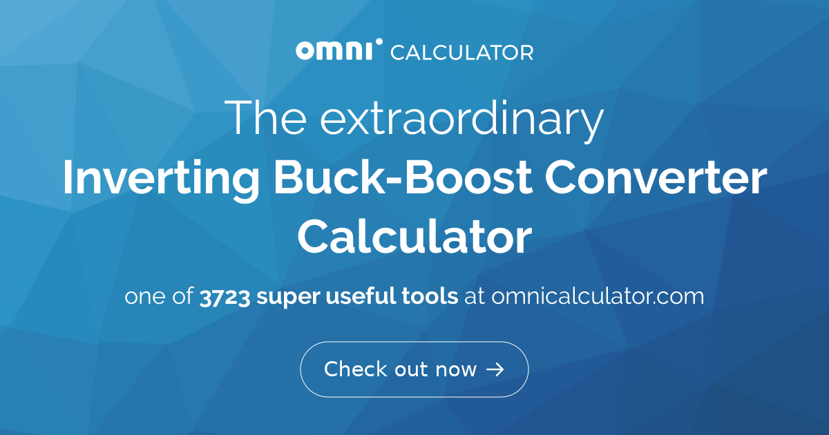 Inverting Buck-Boost Converter Calculator