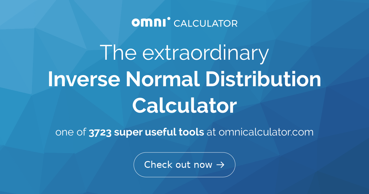 Inverse Normal Distribution Calculator