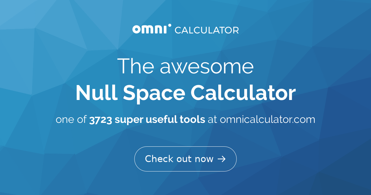 Null Space Calculator