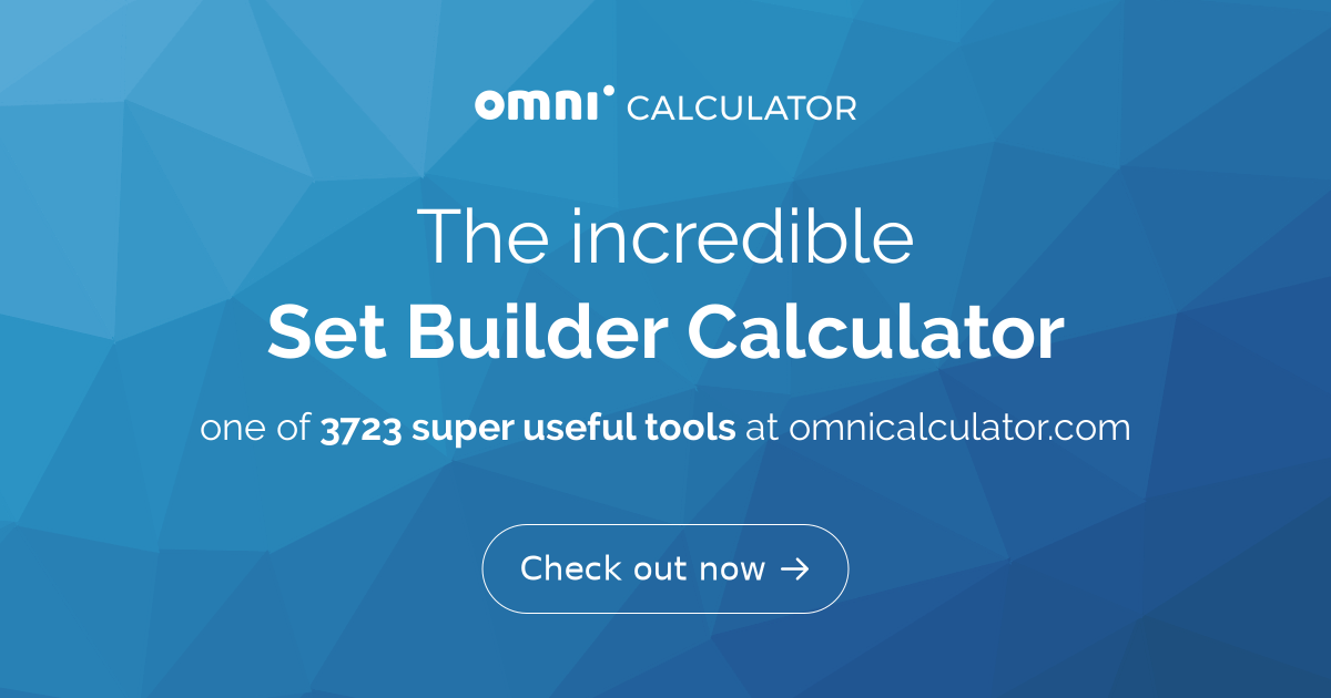 Set Builder Calculator