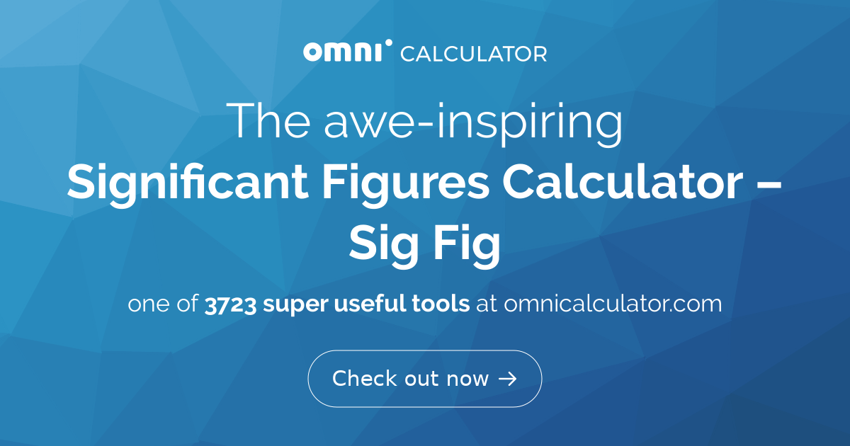 Significant Figures Calculator