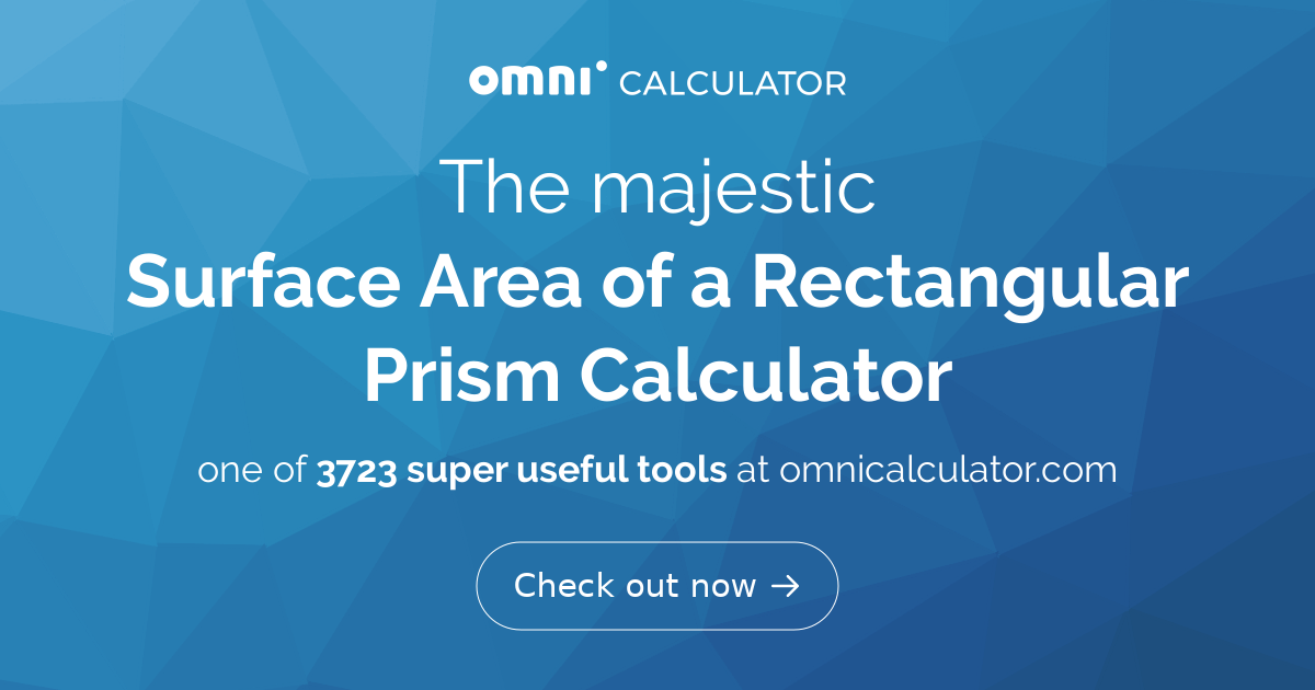 Surface Area of a Rectangular Prism Calculator