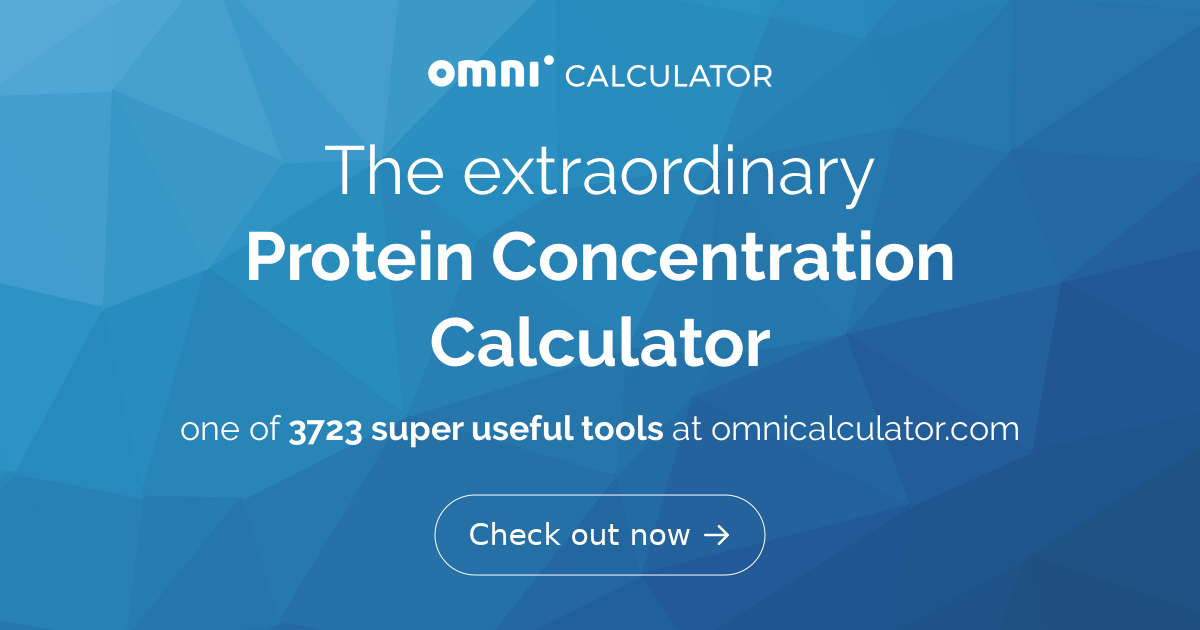 Protein Concentration Calculator