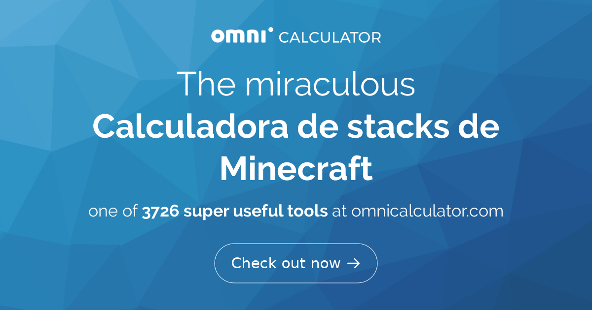 Calculadora de stacks de Minecraft
