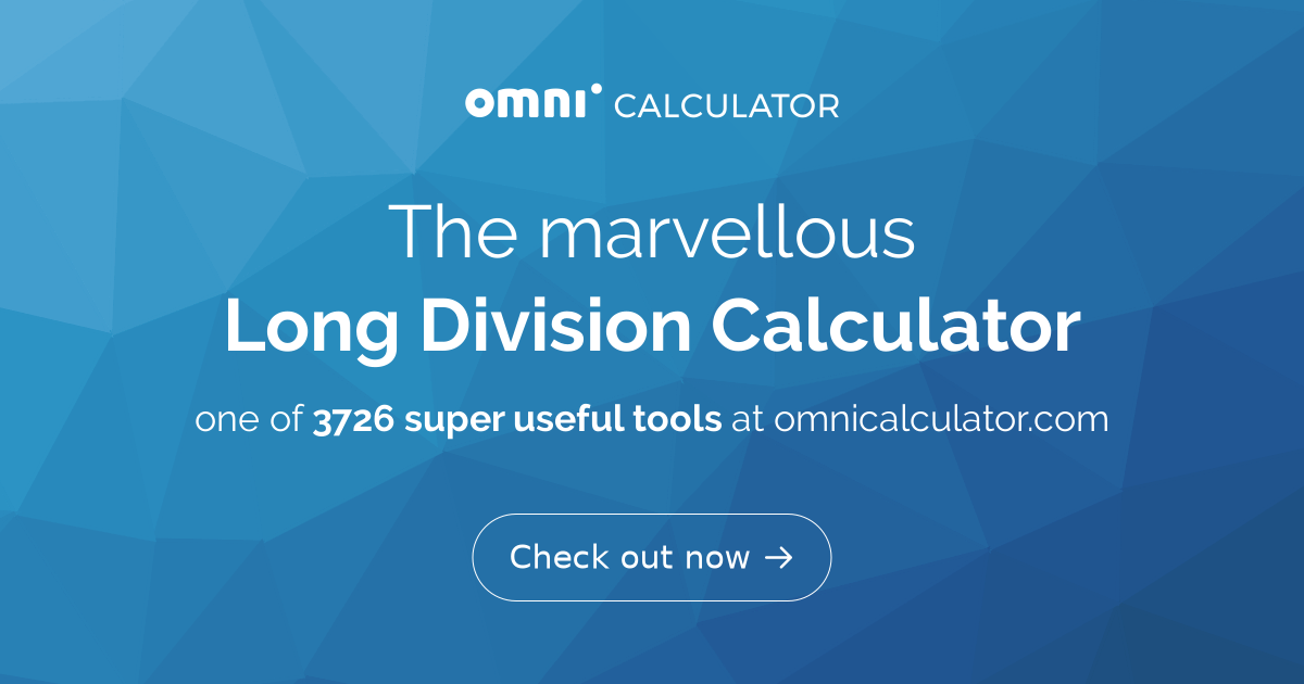 Long Division Calculator