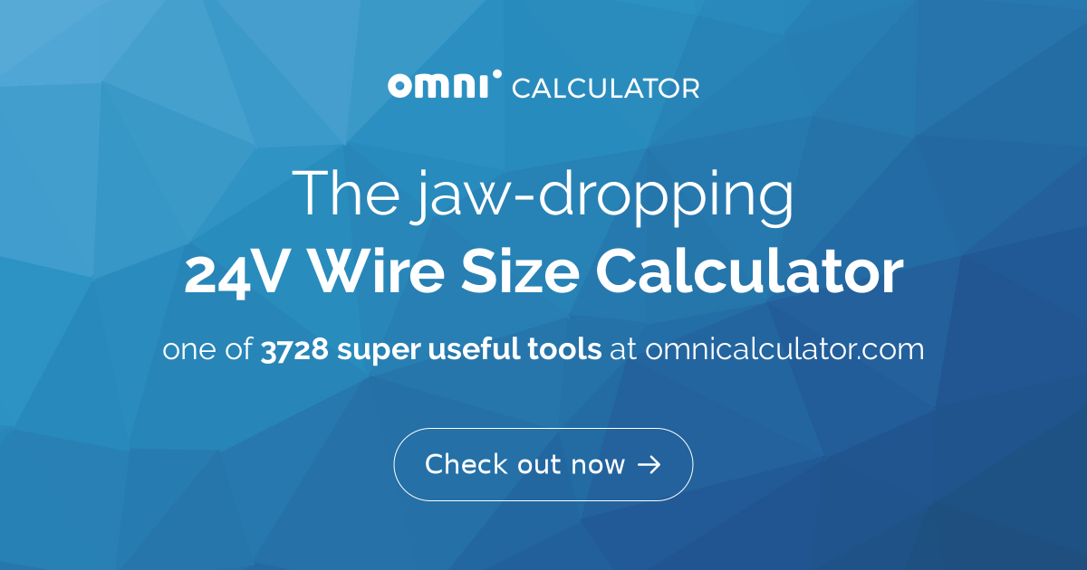 24V Wire Size Calculator