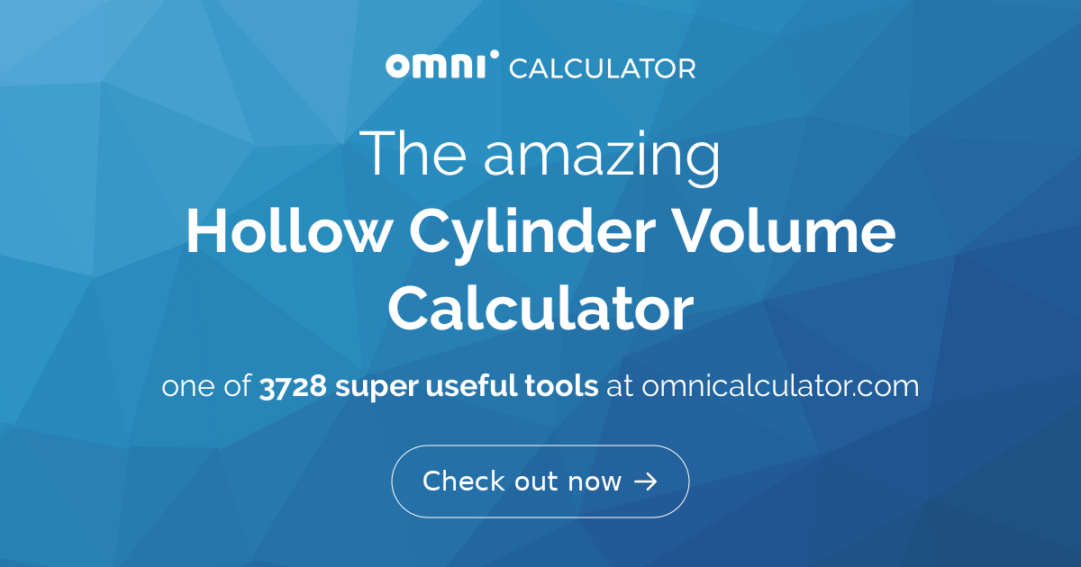Hollow Cylinder Volume Calculator
