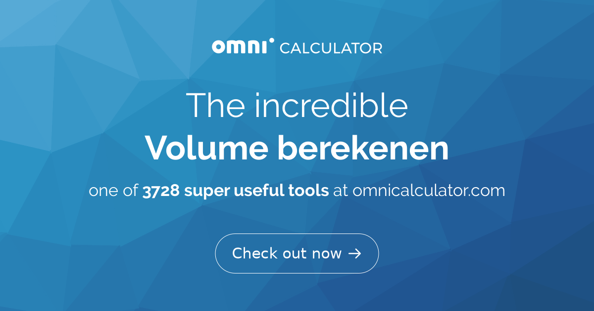 Volume berekenen