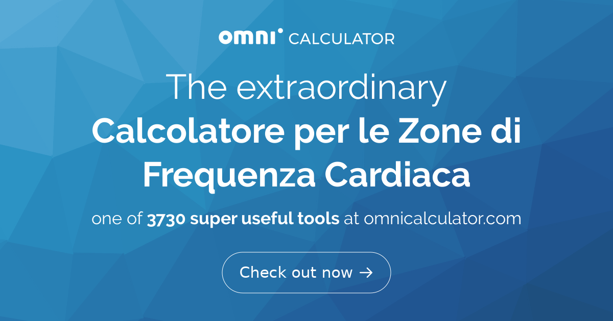 Calcolatore per le Zone FC | Frequenza Cardiaca