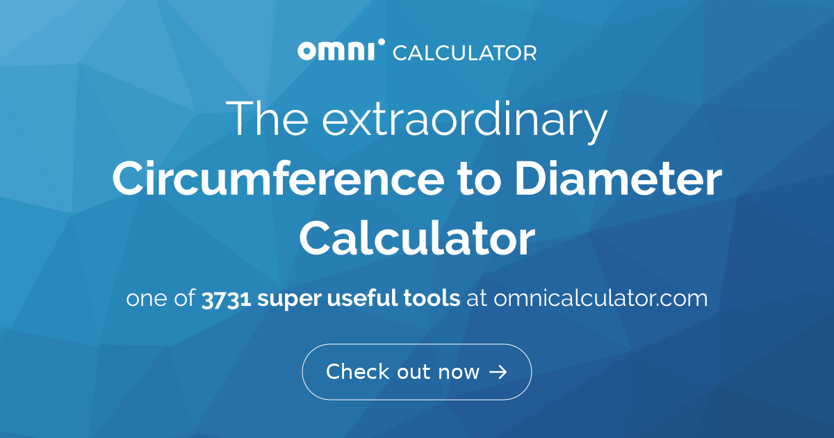 Circumference to Diameter Calculator