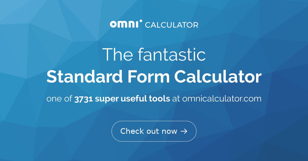 Standard Form Calculator