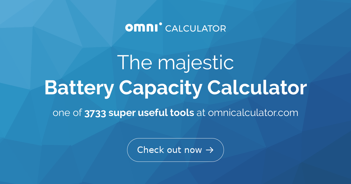 Battery Capacity Calculator