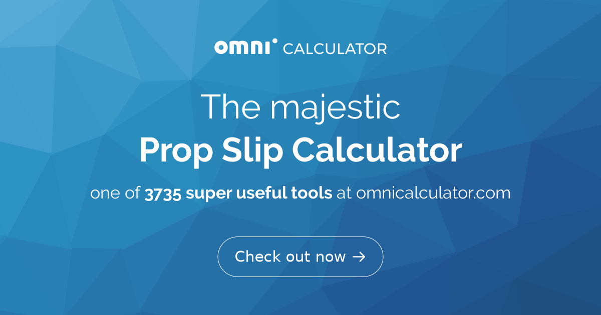 Prop Slip Calculator