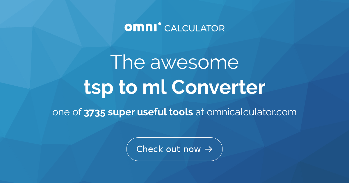 tsp to ml Converter