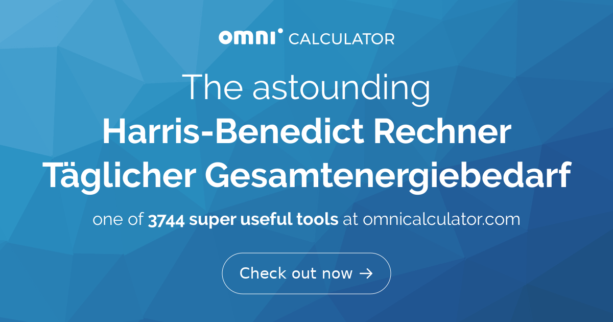 Harris-Benedict Rechner