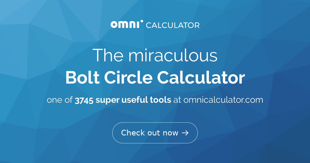 Bolt Circle Calculator