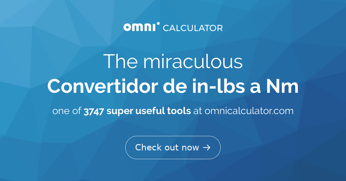 Convertidor de pulgadas-libras a Nm