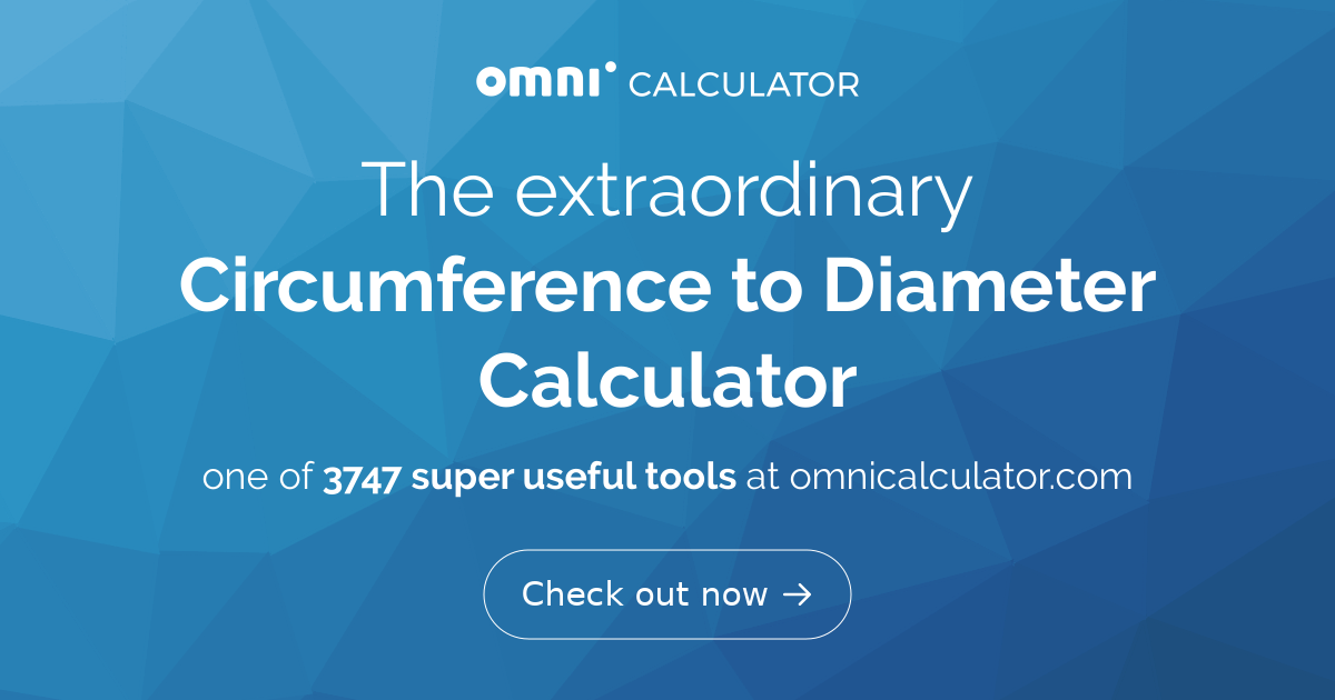 Circumference to Diameter Calculator