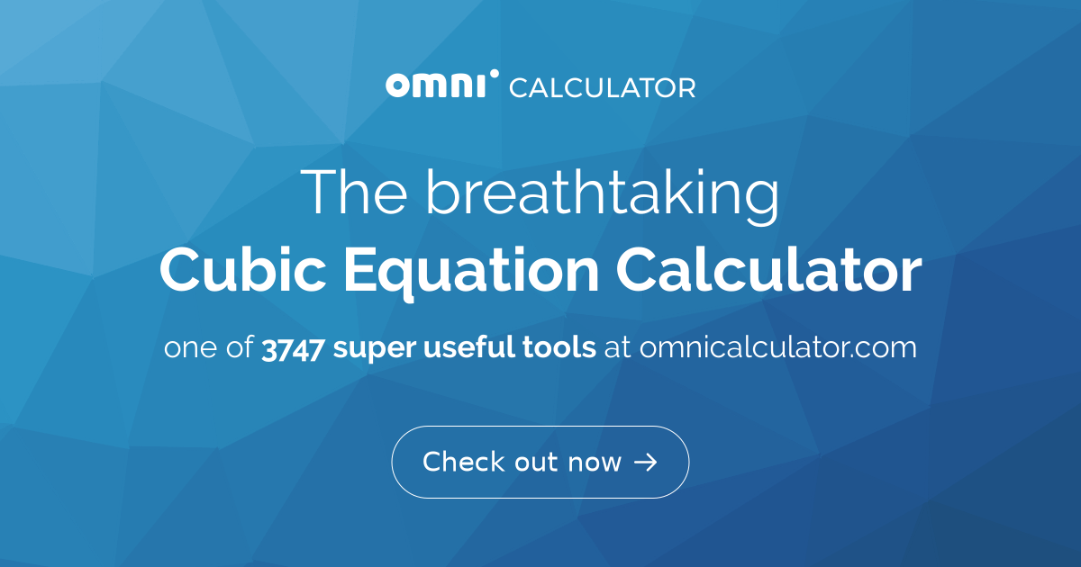 Cubic Equation Calculator