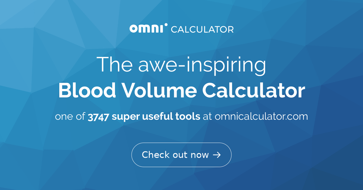 Blood Volume Calculator
