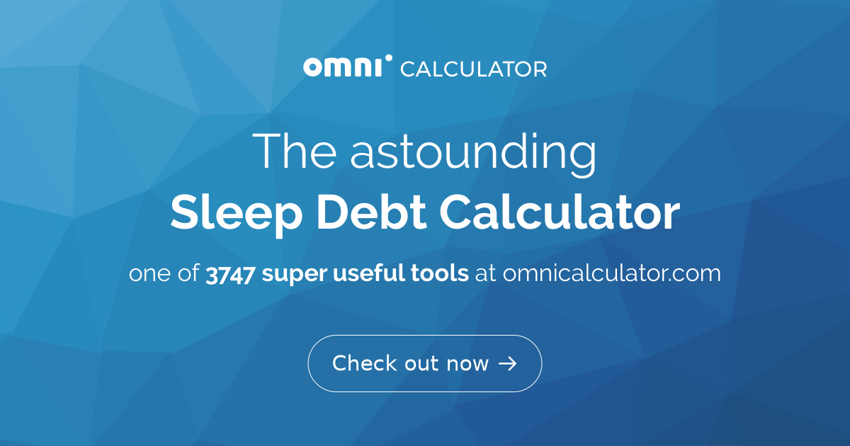 Sleep Debt Calculator
