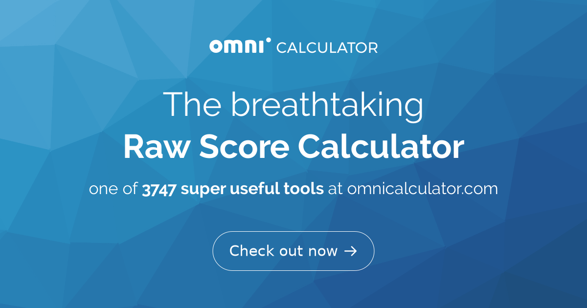 Raw Score Calculator