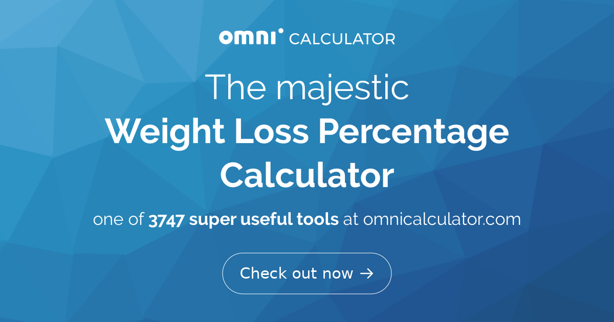 Weight Loss Percentage Calculator