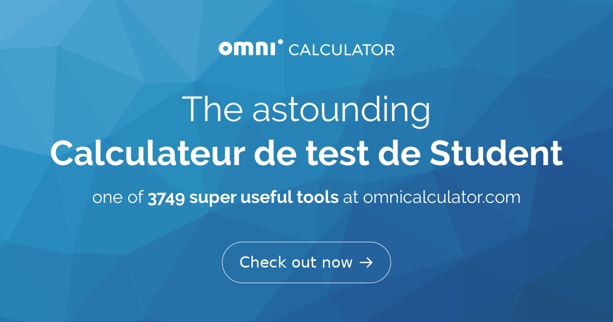 Calculateur de test de Student | Formule | valeur p
