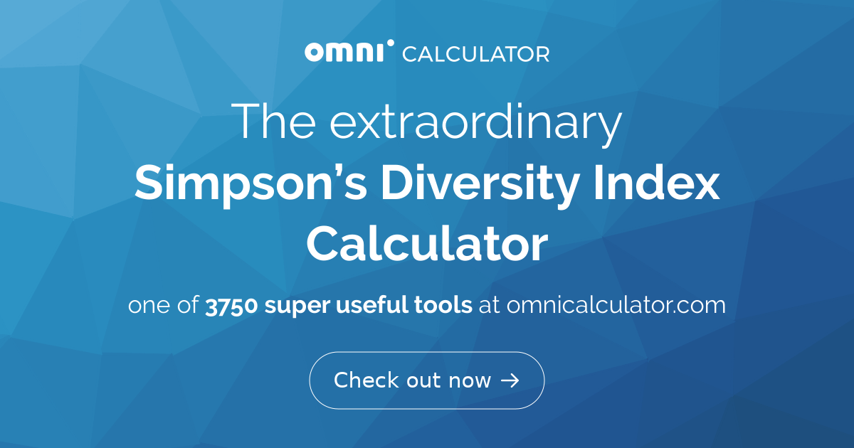 Simpson’s Diversity Index Calculator