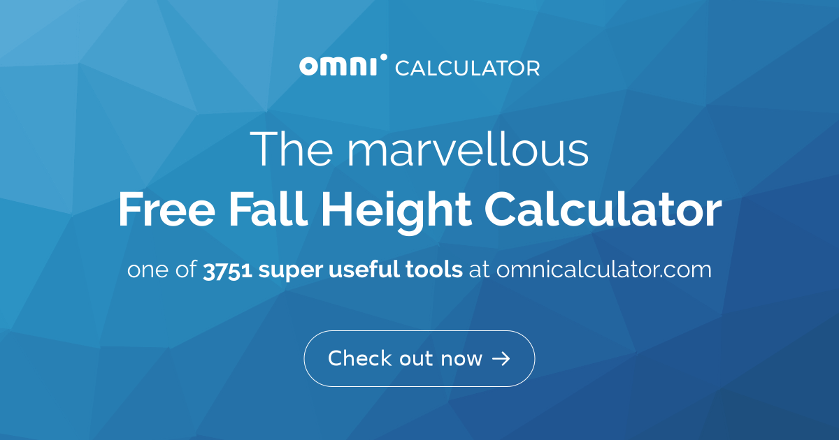 Free Fall Height Calculator