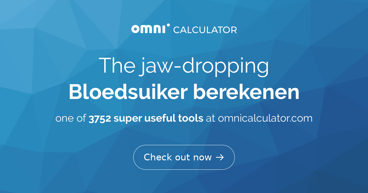 Bloedsuiker berekenen