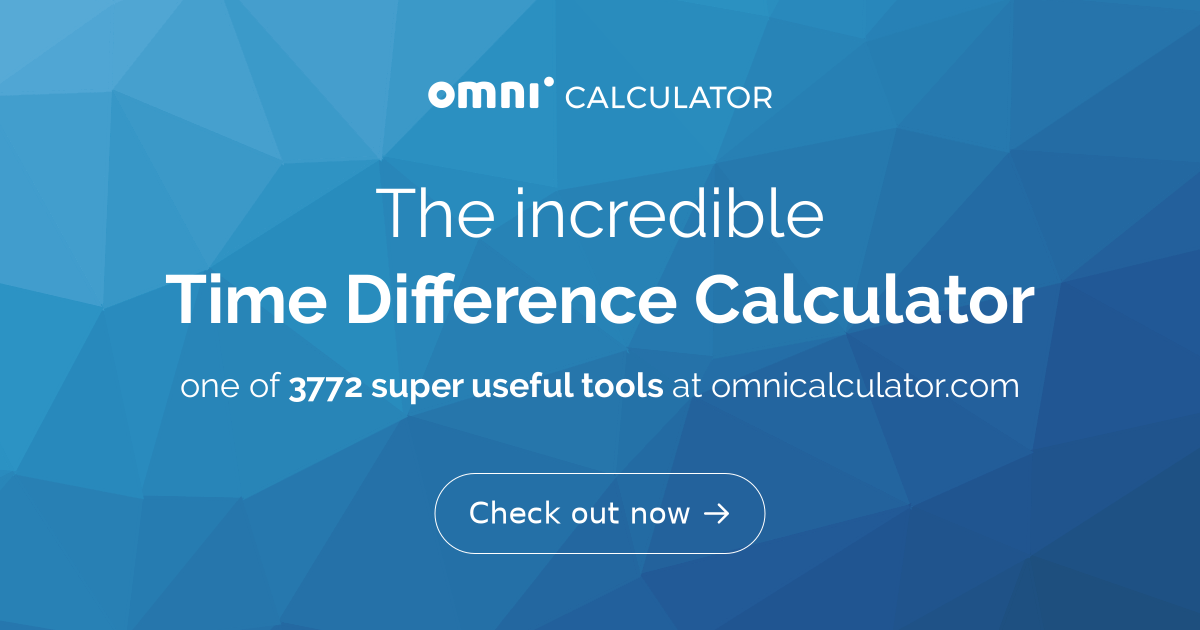 Time Difference Calculator