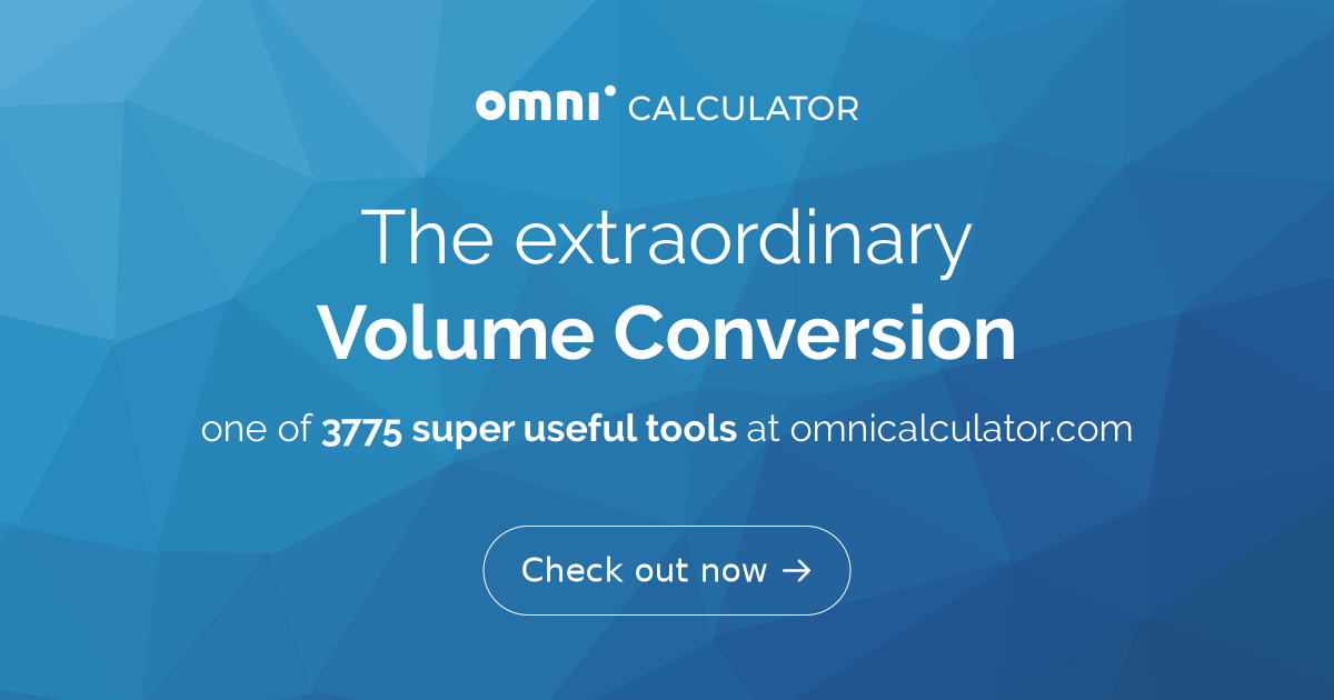 Volume Conversion