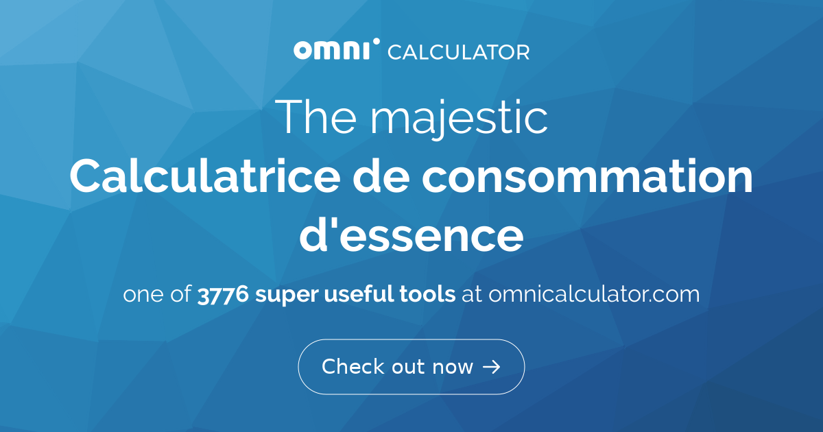 Calculatrice de consommation d'essence