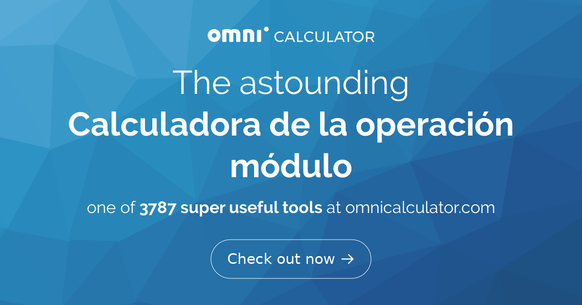 Calculadora de la operación módulo
