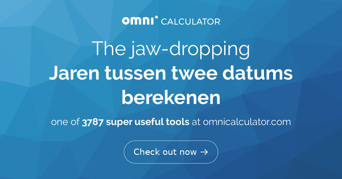 Jaren tussen twee datums berekenen