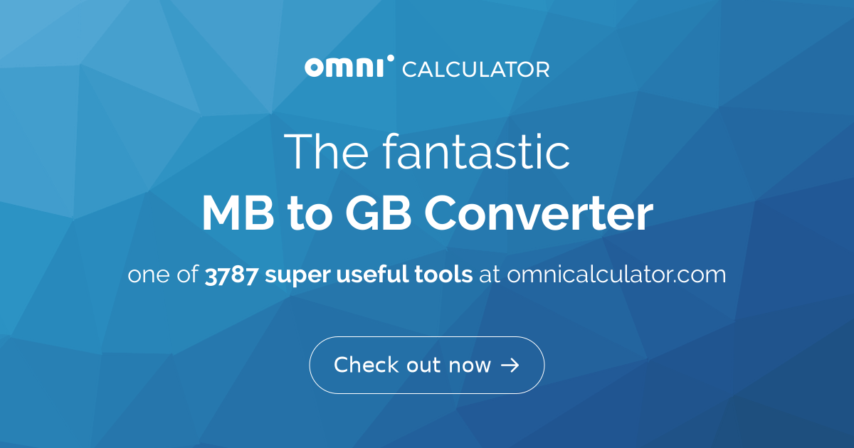 MB to GB Converter