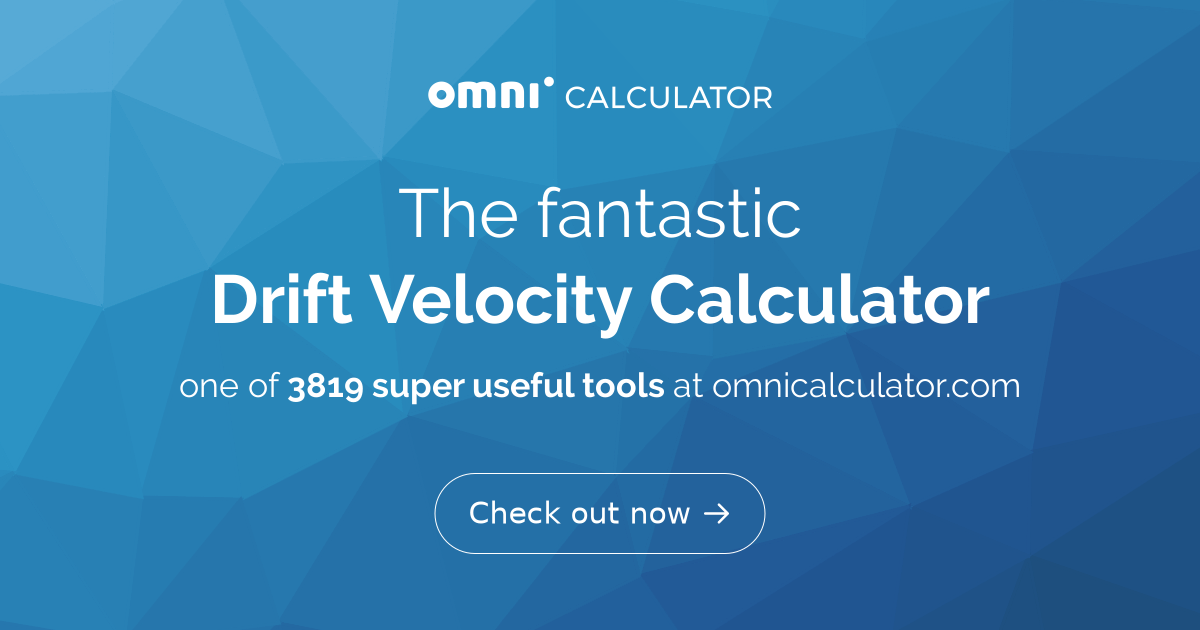 Drift Velocity Calculator