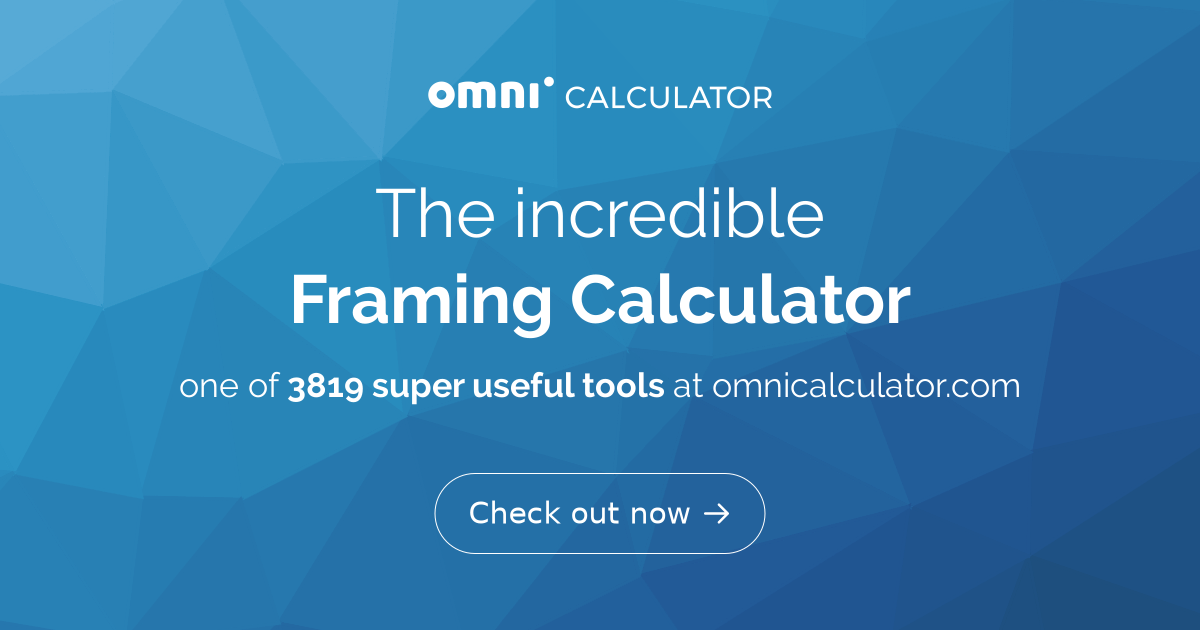 Framing Calculator | Stud count