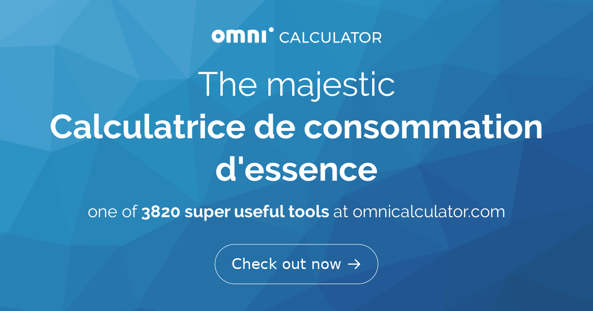 Calculatrice de consommation d'essence