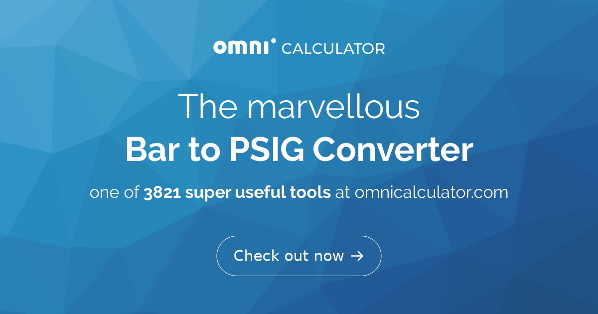 Bar to PSIG Converter