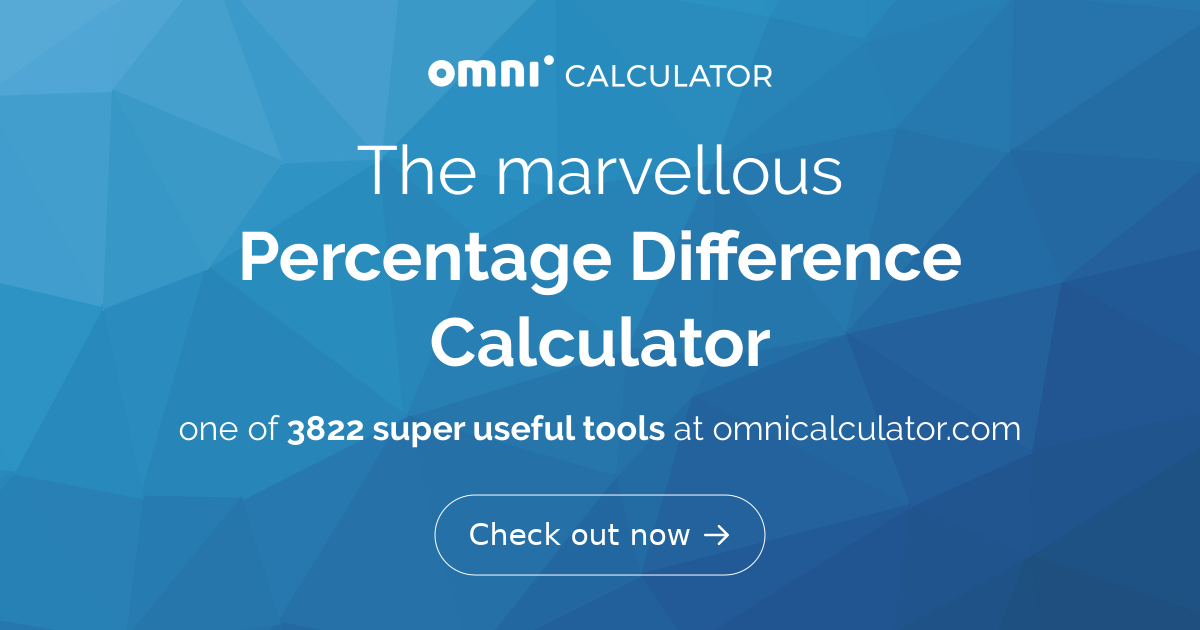 Percent Difference Equation Calculator