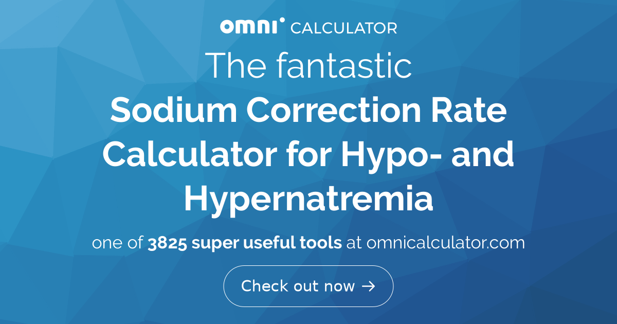 Sodium Correction Rate Calculator