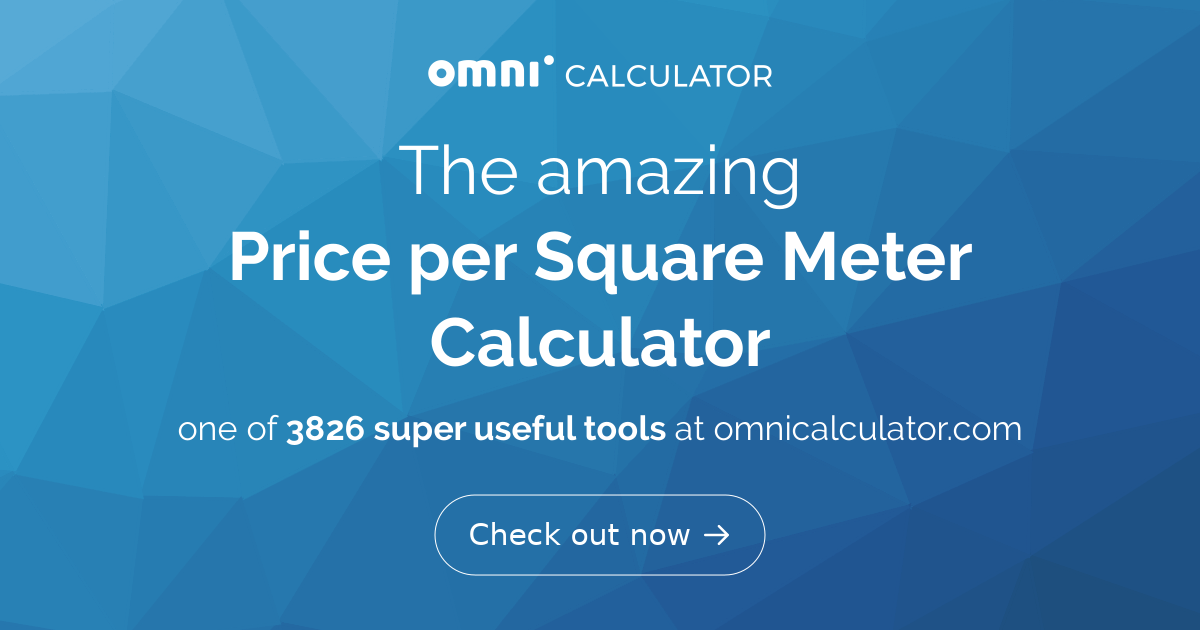 Price per Square Meter Calculator