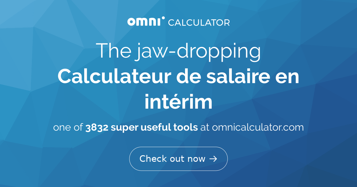 Calculateur de salaire en intérim