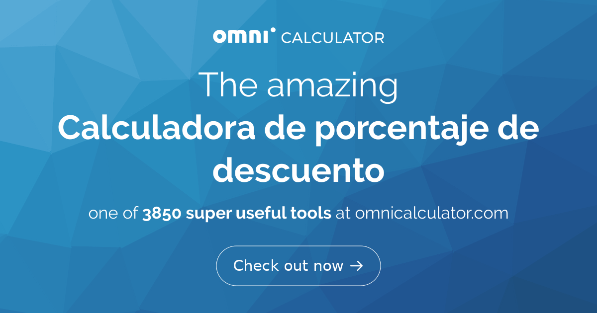 Calculadora de porcentaje de descuento