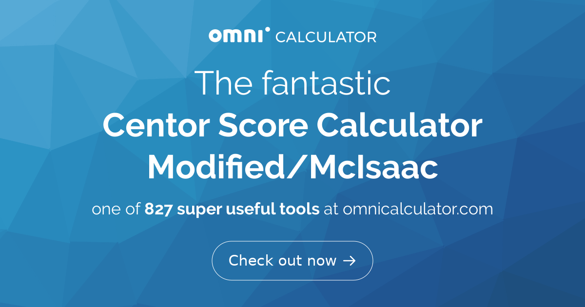 Centor Score Calculator | Centor Criteria - Omni