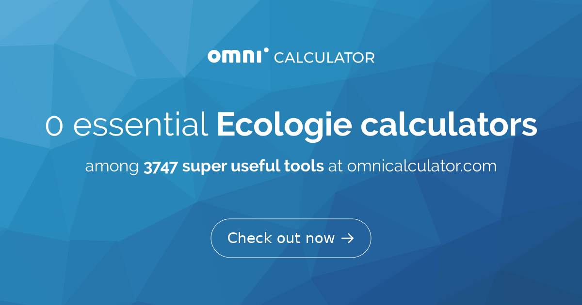 Ecology Calculators