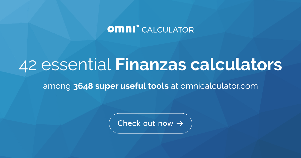 Calculadoras de finanzas